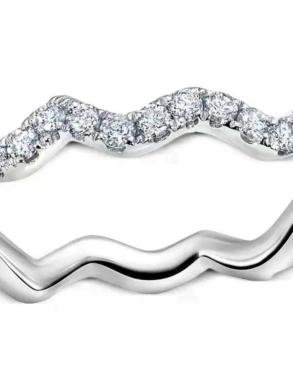 GRAZIELA Diamond Stackable Band Ring