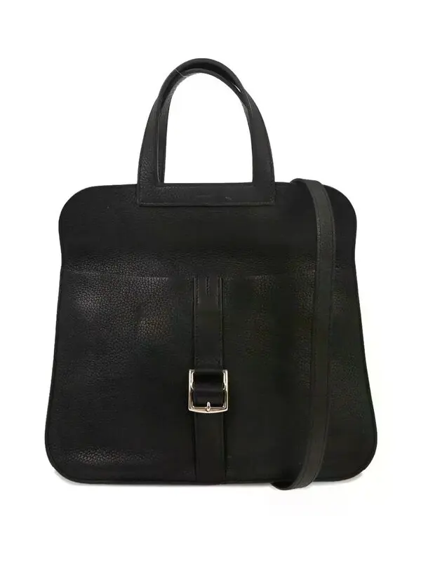 Hermès 2017 31 Halzan Taurillon Clemence Tote Bag - Black