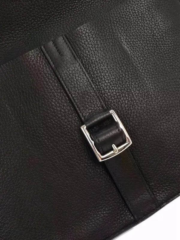Hermès 2017 31 Halzan Taurillon Clemence Tote Bag - Black