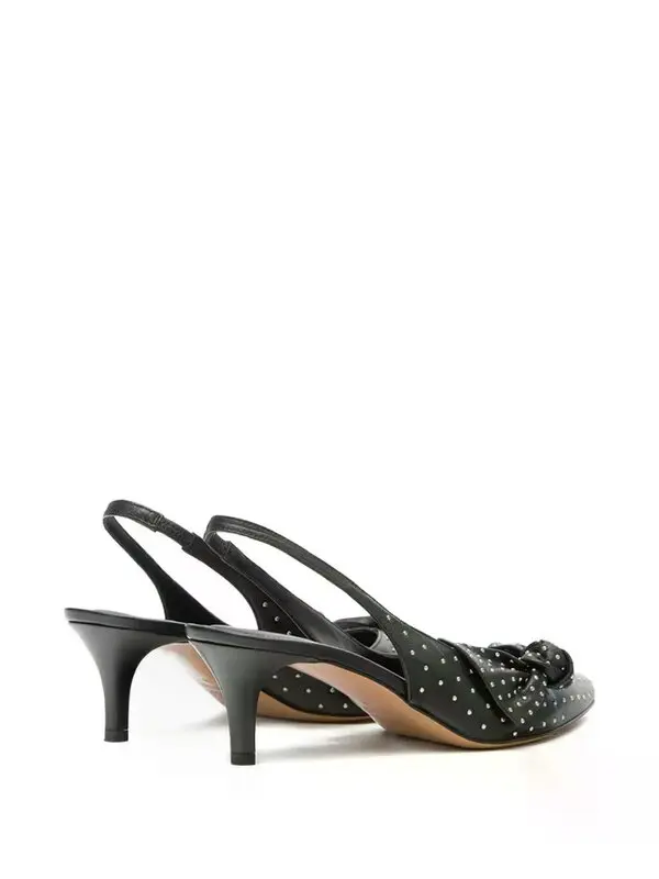 Isabel Marant Étoile Palmo Leather Pumps With Studded Bow Detail - Black