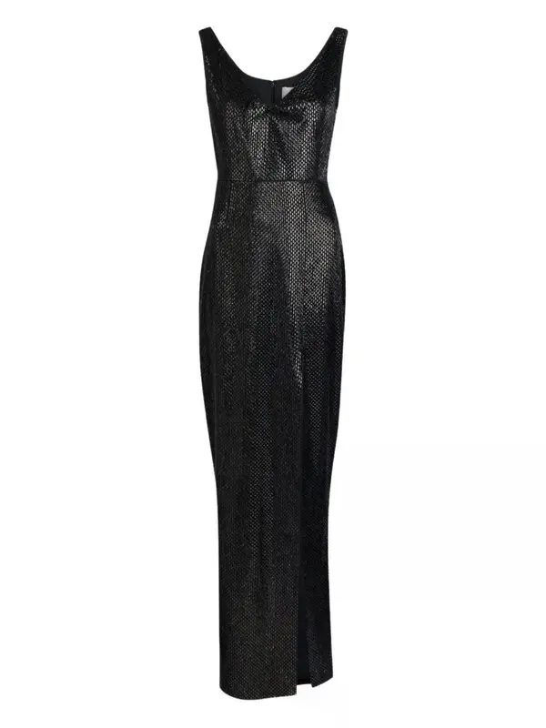 Roland Mouret Draped-neck Sleeveless Maxi Dress - Grey