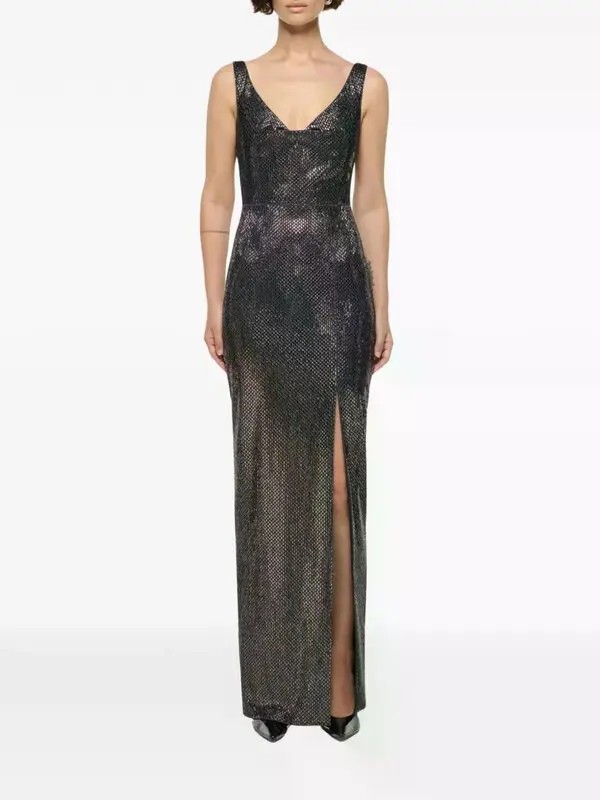 Roland Mouret Draped-neck Sleeveless Maxi Dress - Grey