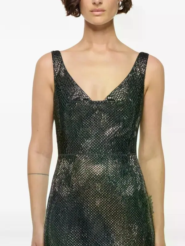 Roland Mouret Draped-neck Sleeveless Maxi Dress - Grey