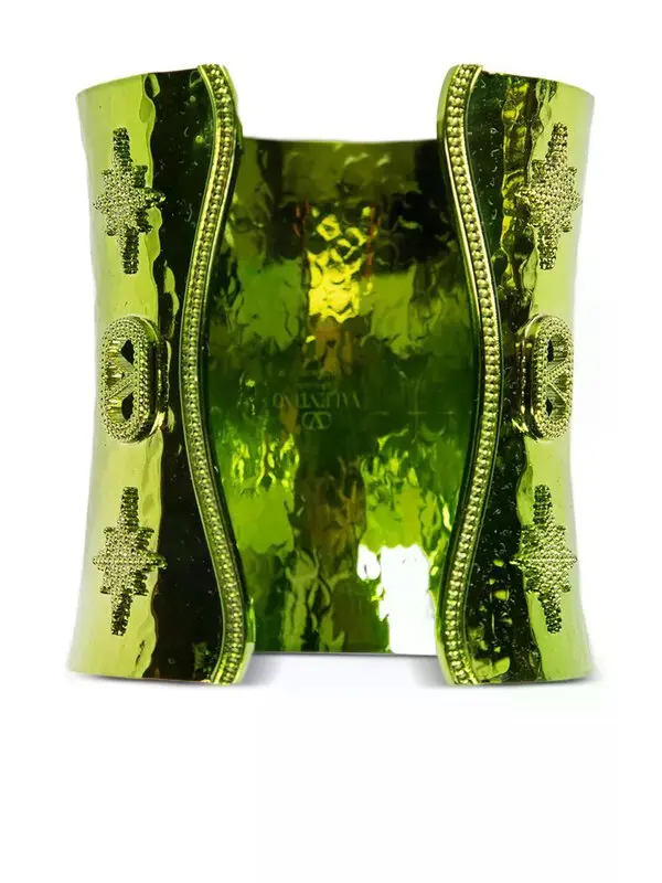 Valentino Garavani Metallic Cuff Bracelet - Green