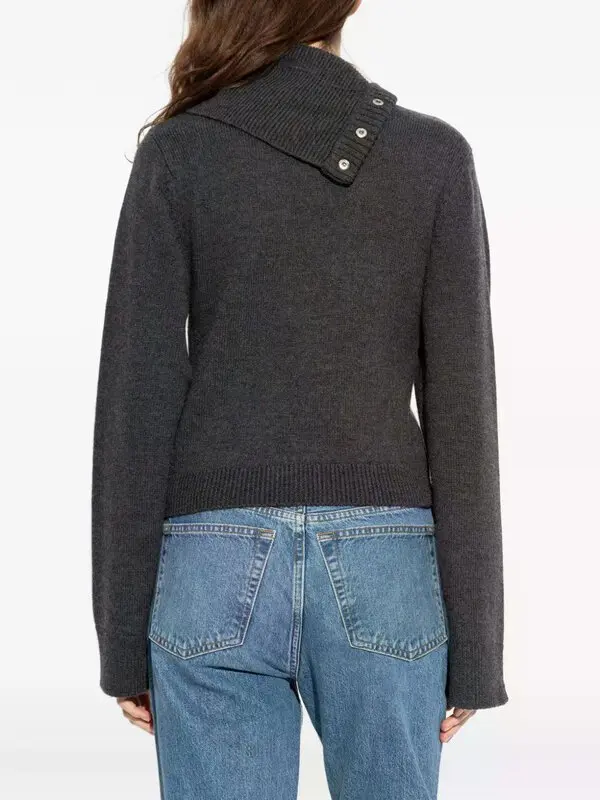 IRO PARIS Button Embellished High-neck Sweater - Grey