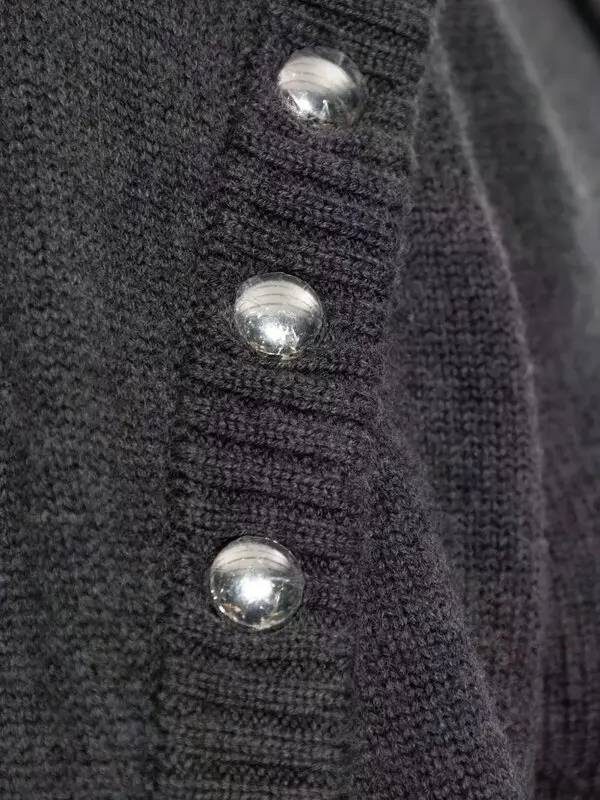 IRO PARIS Button Embellished High-neck Sweater - Grey