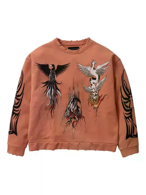 WHO DECIDES WAR BY EV BRAVADO Nefarious Winged Crew-neck Sweatshirt