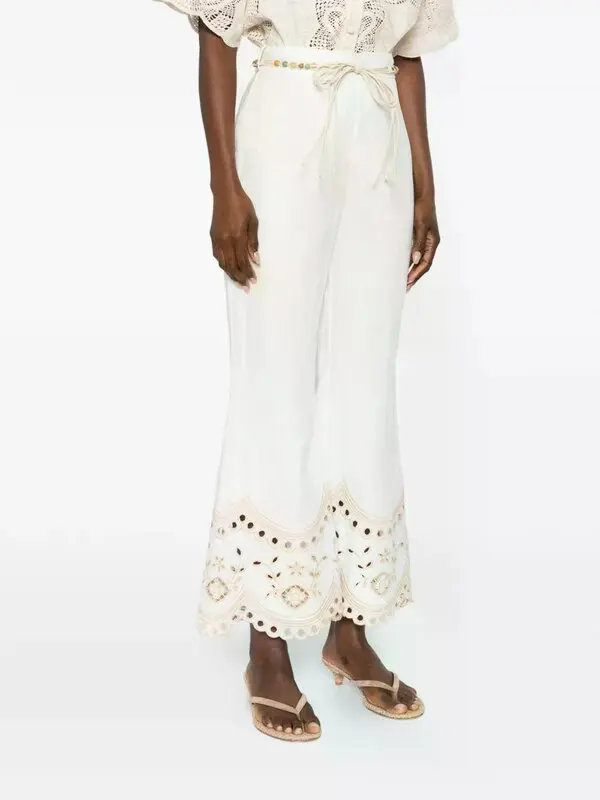 Zimmermann Wanderlust Beaded Embroidered Trousers