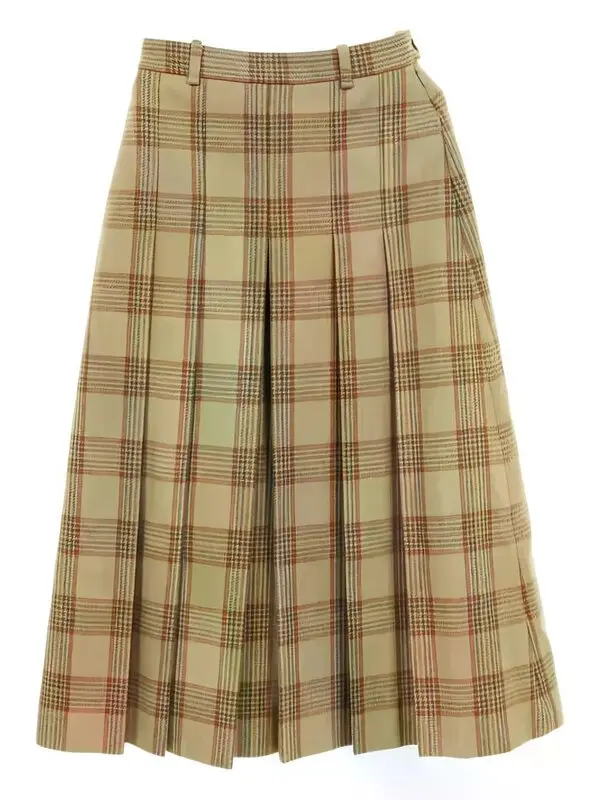 Gucci Check-pattern Pleated Skirt