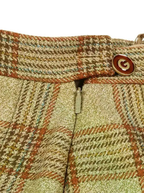 Gucci Check-pattern Pleated Skirt