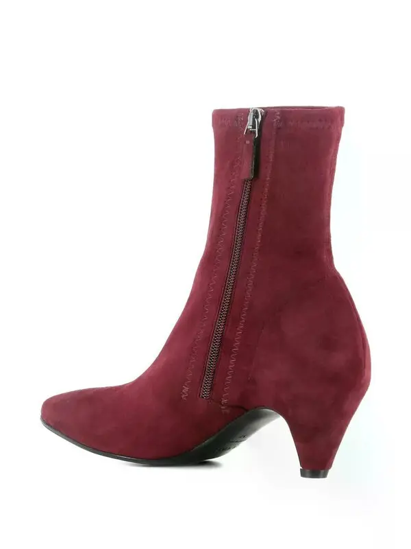 DEL CARLO Side-zip Suede Ankle Boots