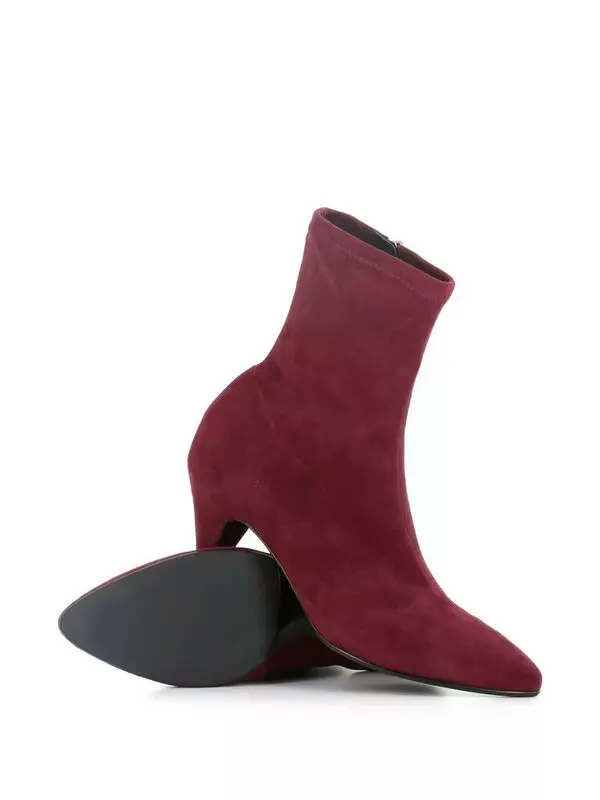 DEL CARLO Side-zip Suede Ankle Boots