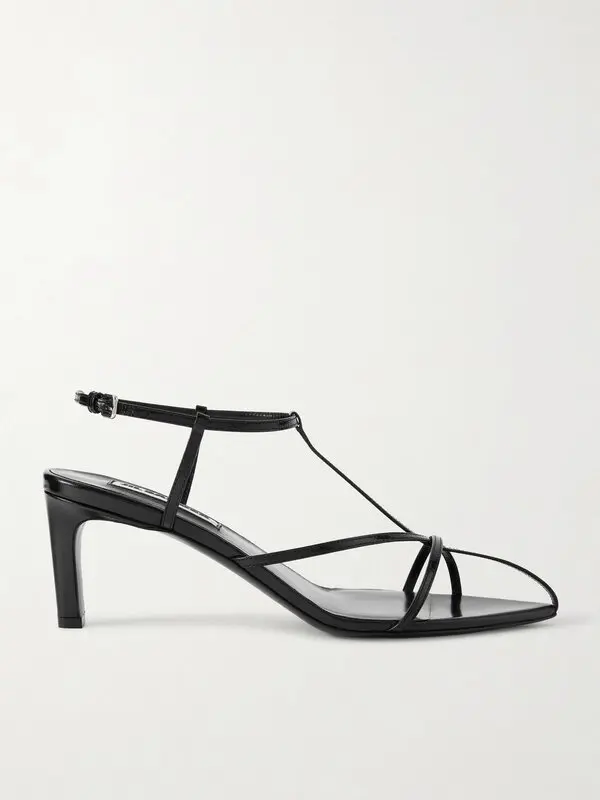 JIL SANDER Leather Sandals - Black