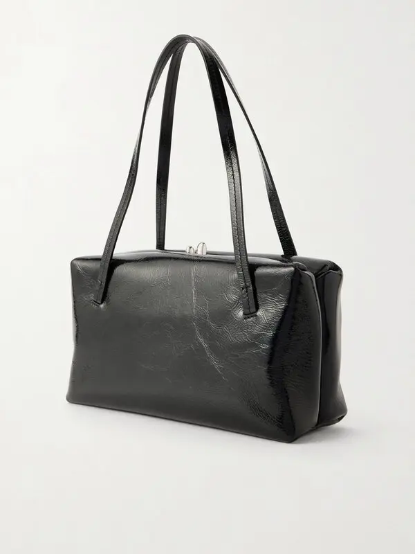JIL SANDER Goji Pillow Small Crinkled-leather Shoulder Bag