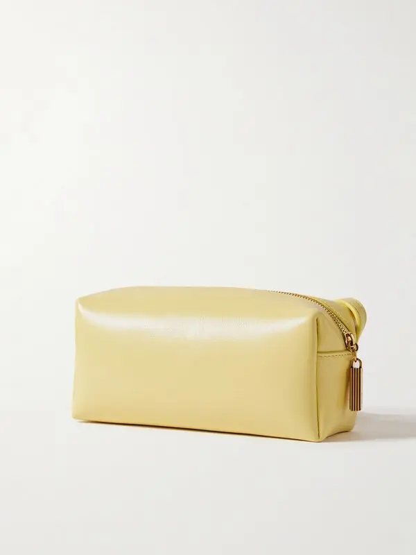 Khaite Kye Glossed-leather Shoulder Bag