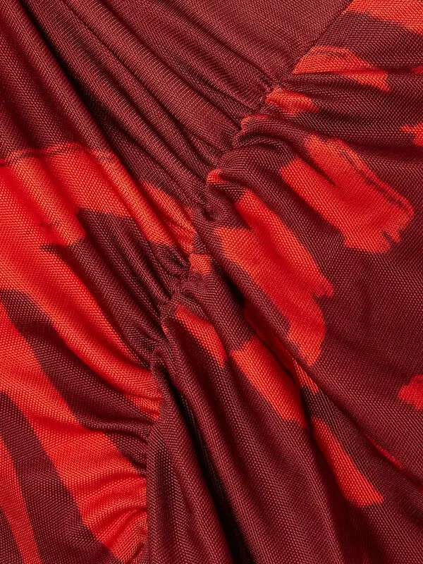 Johanna Ortiz Plant Of Joy Draped Printed Maxi Dress - Red