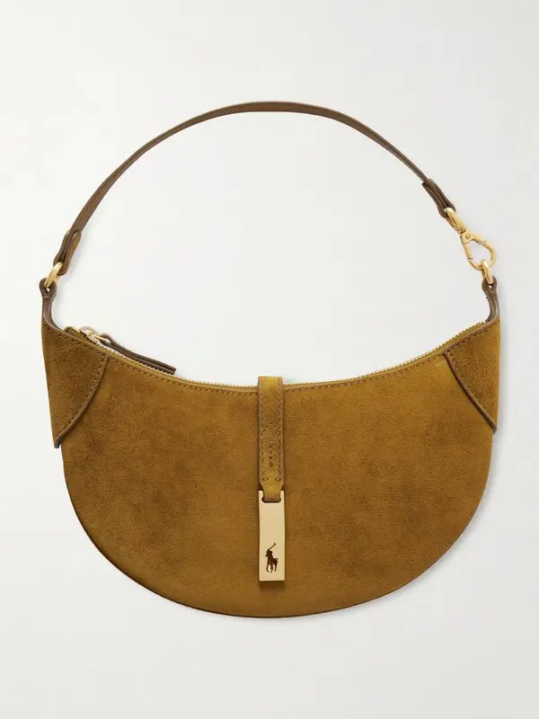 Polo Ralph Lauren Polo Id Small Suede Shoulder Bag - Green