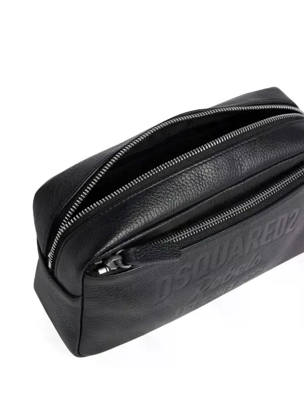 Dsquared2 Grained Leather Wash Bag