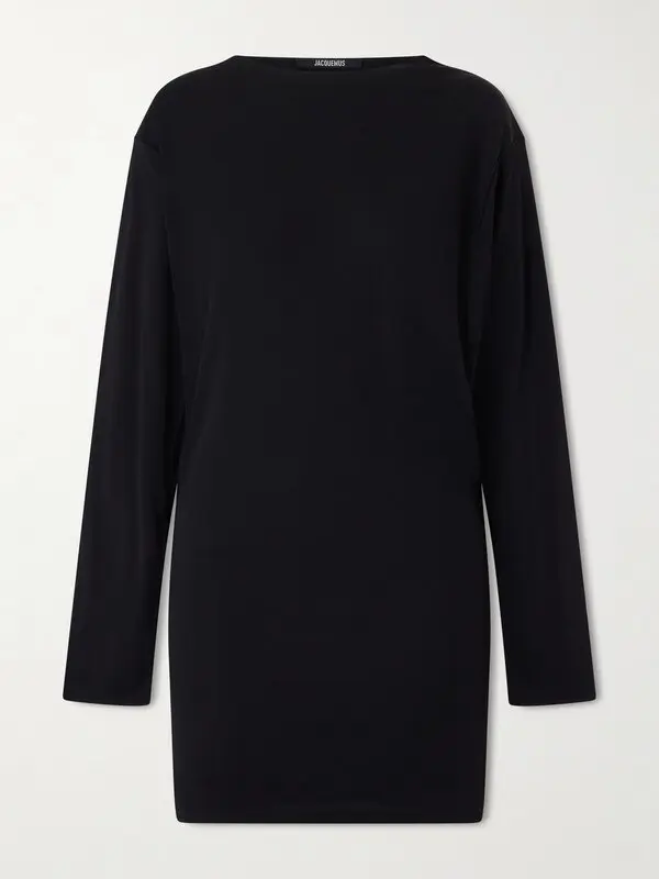 Jacquemus The Mistral Open-back Mini Dress - Black