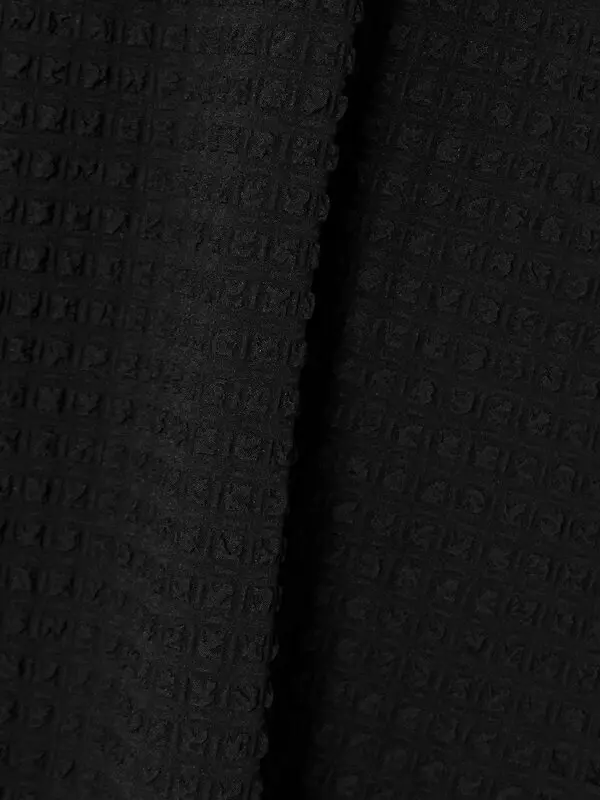 Hunza G Crinkle Halterneck Mini Dress - Black
