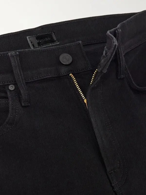 MOTHER The Kick It High-rise Straight-leg Jeans - Black