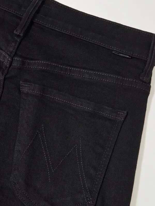 MOTHER The Kick It High-rise Straight-leg Jeans - Black