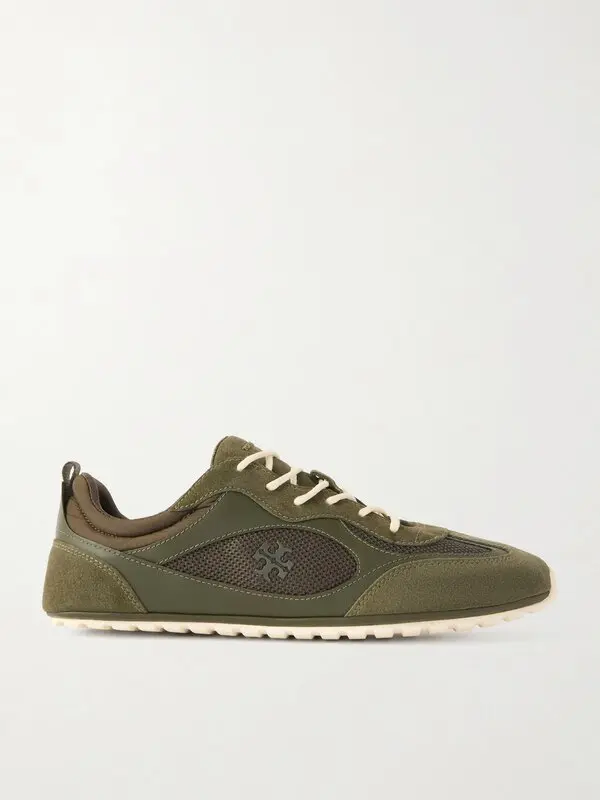 Tory Burch Field Shell-trimmed Sneakers - Green