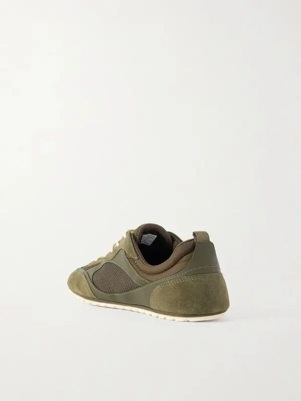 Tory Burch Field Shell-trimmed Sneakers - Green
