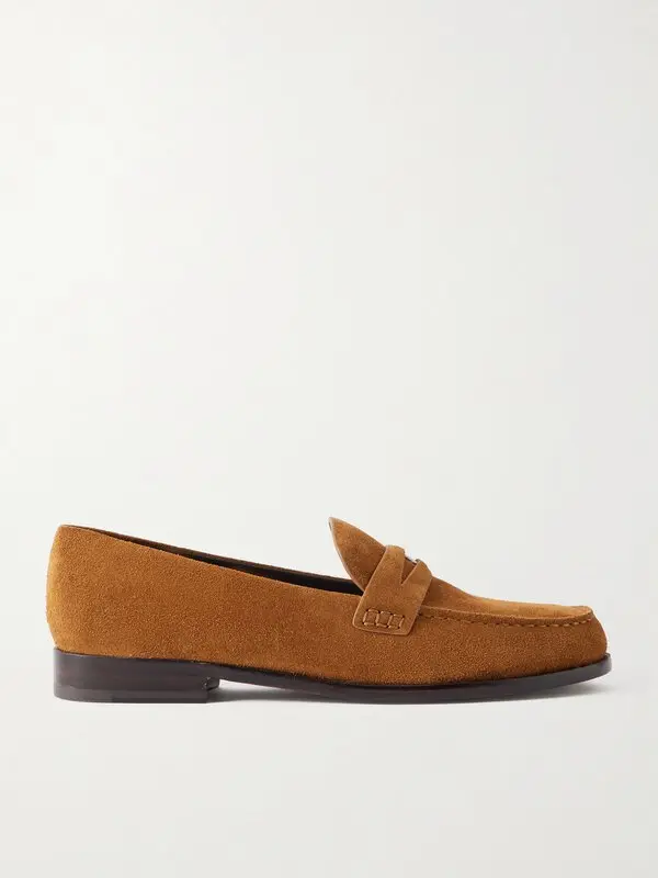 Tory Burch Suede Penny Loafers