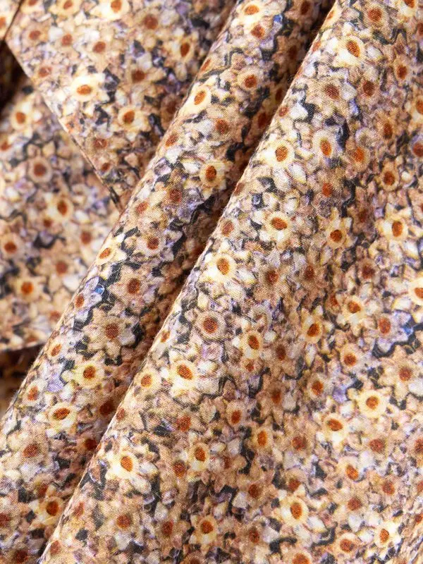Isabel Marant Harmony Floral-print Satin-jacquard Wrap Mini Shirt Dress