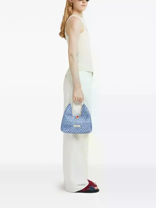 Marni Wavy-pattern Cabochon-trapeze Tote Bag