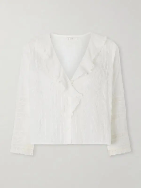 DÔEN Huguette Organic Cotton Blouse - Neutrals