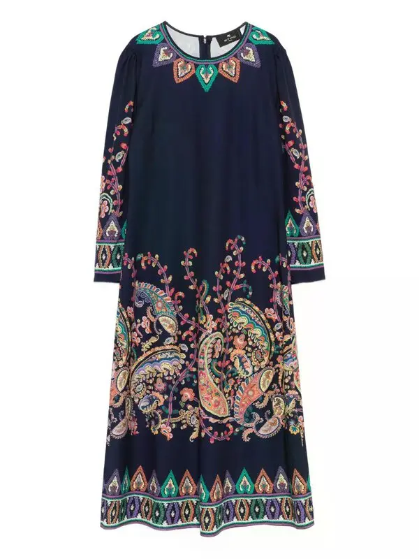 Etro Paisley Print Midi Dress