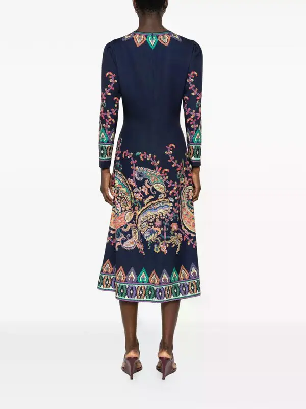 Etro Paisley Print Midi Dress