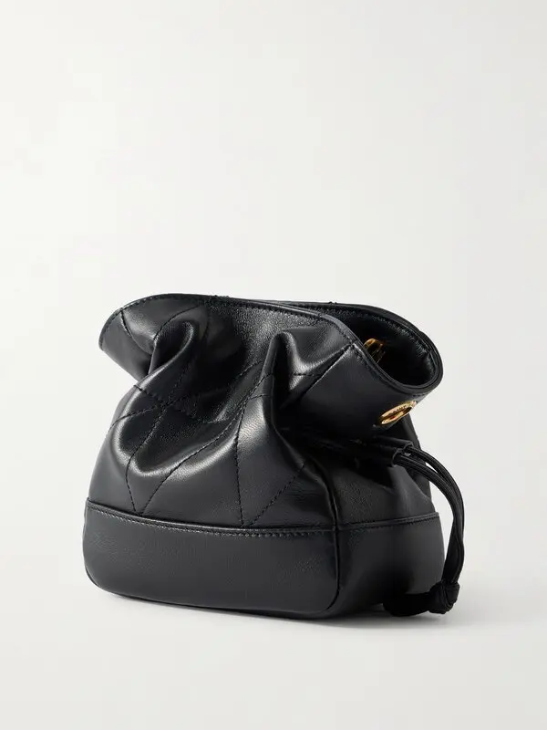Saint Laurent Jamie Mini Quilted Leather Shoulder Bag - Black