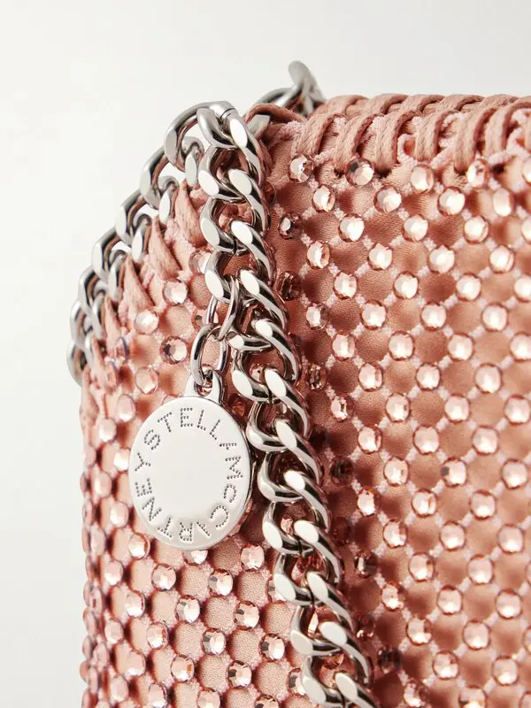 Stella McCartney Falabella Mini Crystal-embellished Mesh Shoulder Bag