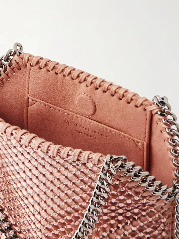 Stella McCartney Falabella Mini Crystal-embellished Mesh Shoulder Bag