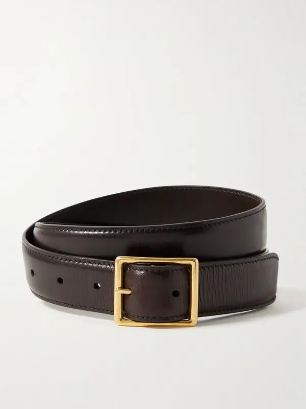 NILI LOTAN Gabriele Leather Belt - Brown