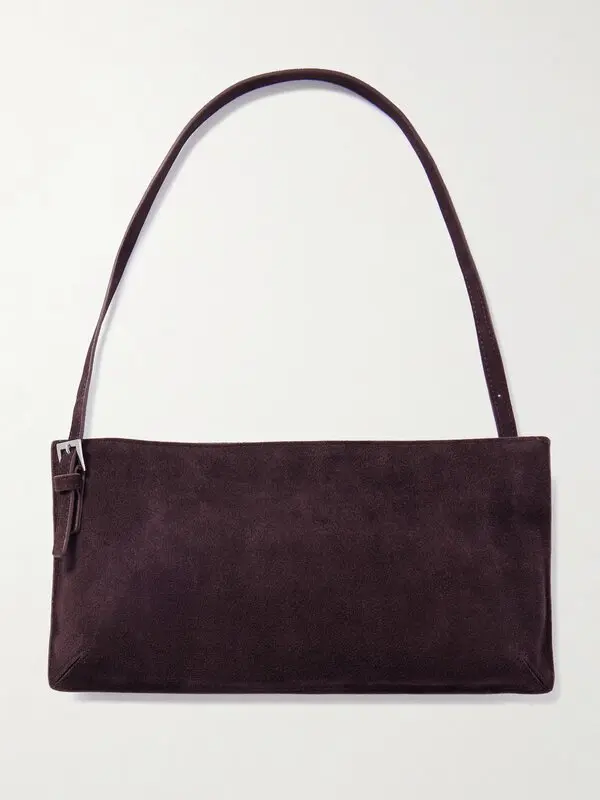 ST. AGNI 90s Suede Shoulder Bag - Brown