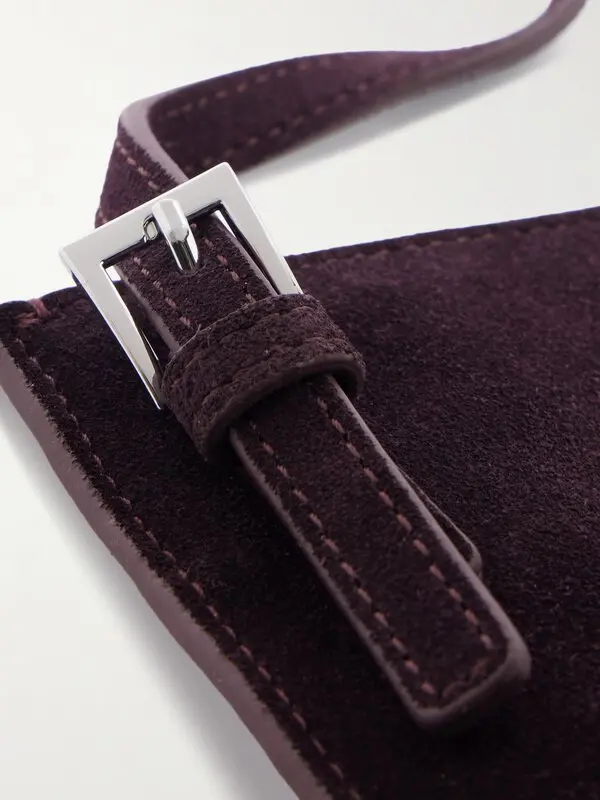 ST. AGNI 90s Suede Shoulder Bag - Brown