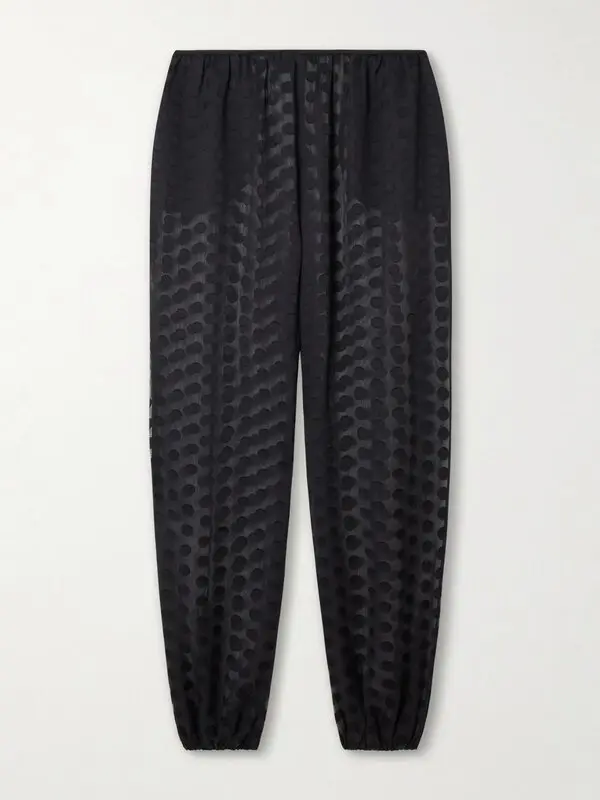 THE FRANKIE SHOP Orissa Polka-dot Chiffon Tapered Pants