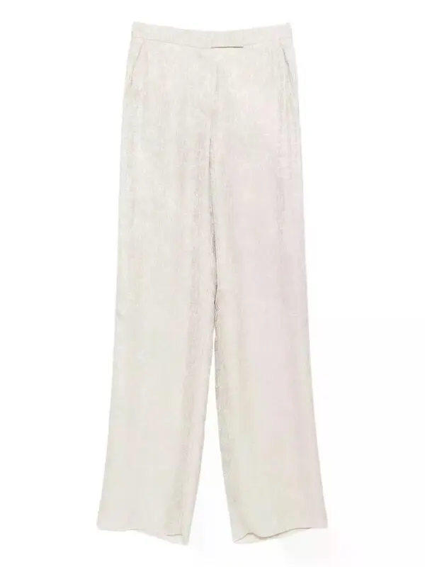 Emporio Armani Textured Trousers - Neutrals