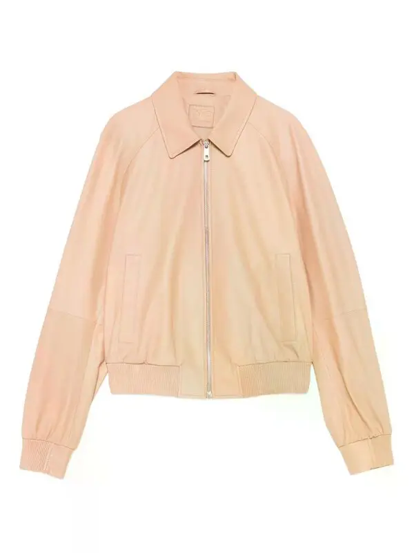 DESA 1972 Zipped Leather Jacket - Neutrals