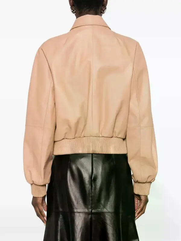 DESA 1972 Zipped Leather Jacket - Neutrals