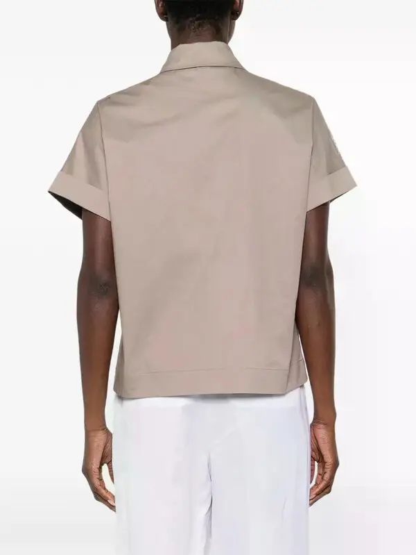 Peserico Pocket Embellished Shirt - Neutrals