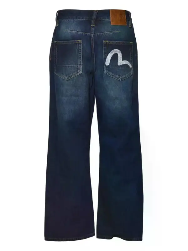 EVISU Seagull-print Five-pocket Jeans