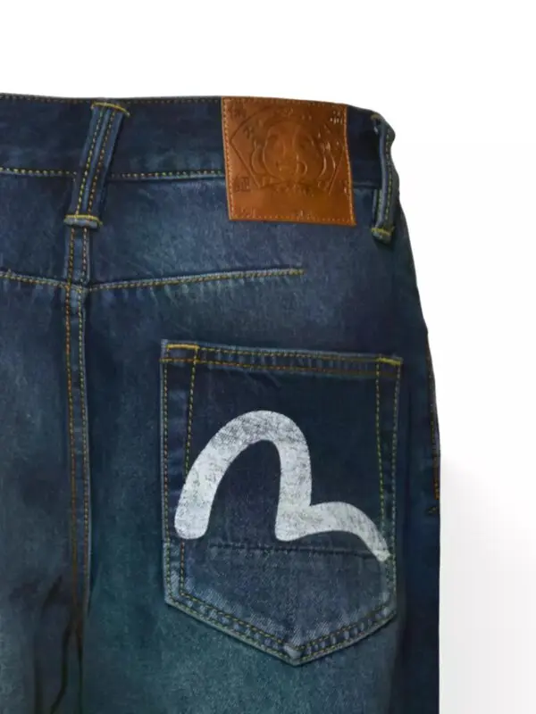 EVISU Seagull-print Five-pocket Jeans