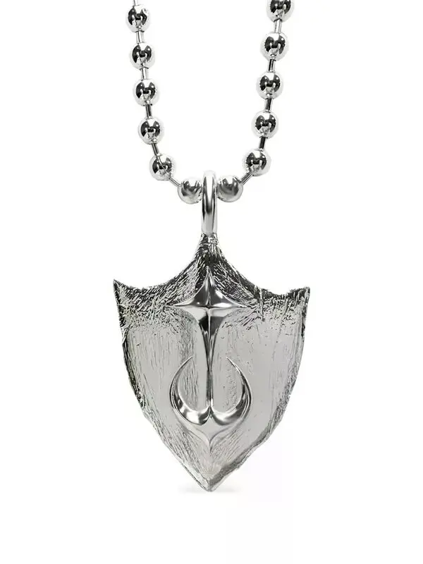 THUG CLUB Tc Shield Pendant Necklace - Silver