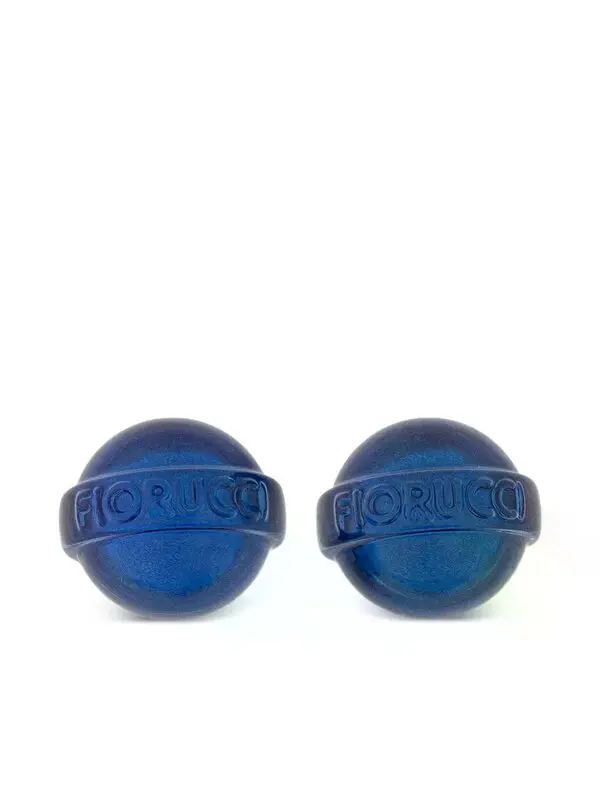 Fiorucci Logo Earrings - Blue