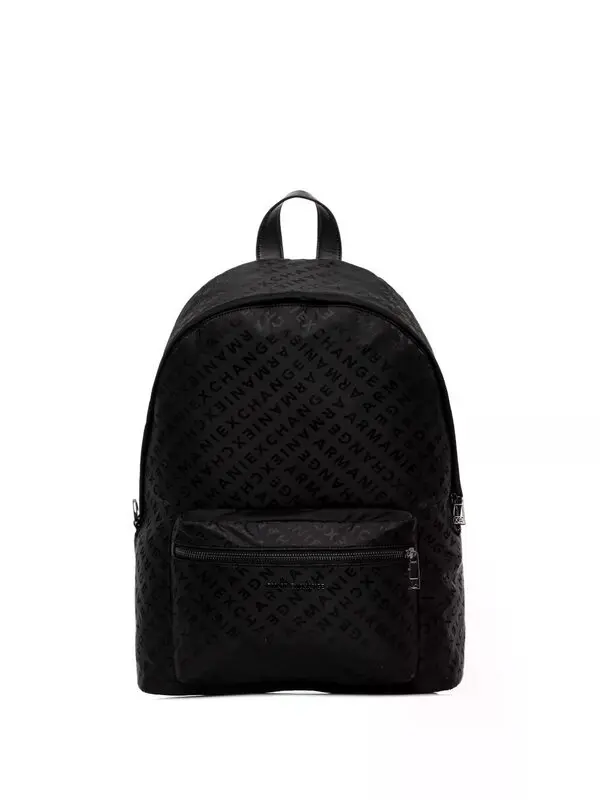 Armani Exchange Logo-print Backpack - Black
